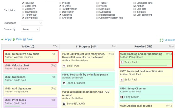 Customizing your board | Agile plugin documentation